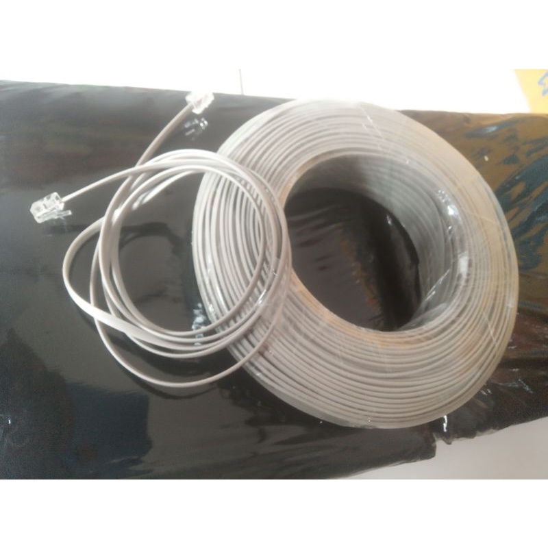 Jual Kabel line telepon + rj 11 panjang 10 meter | Shopee Indonesia