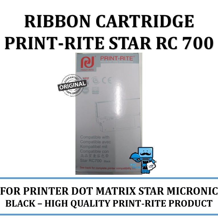 Jual Ribbon Cartridge Star RC 700 Merk Print-Rite Black | Shopee Indonesia