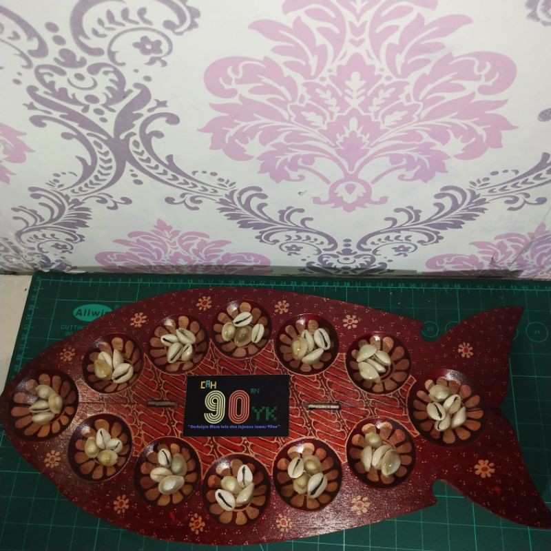 Jual DAKON Kayu Lipat hewan IKAN BATIK glossy mengkilat 12 lubang ...