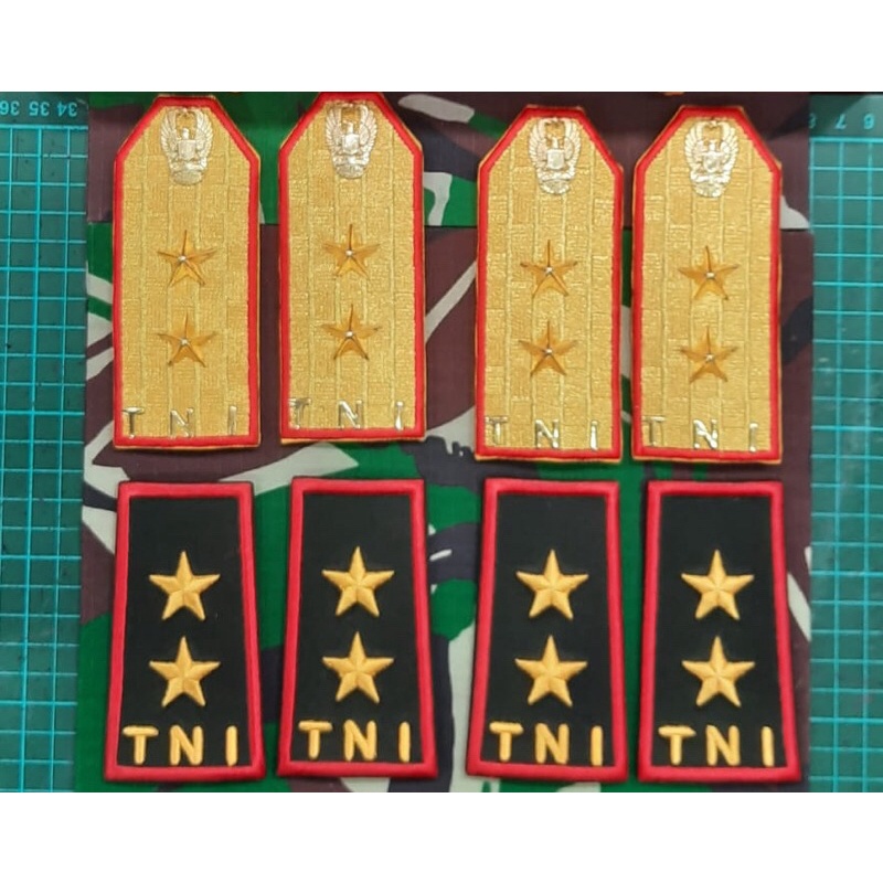 Jual Pangkat TNI AD PdH da PDU Pati / Bintang/Pangkat PDH bordiran ...