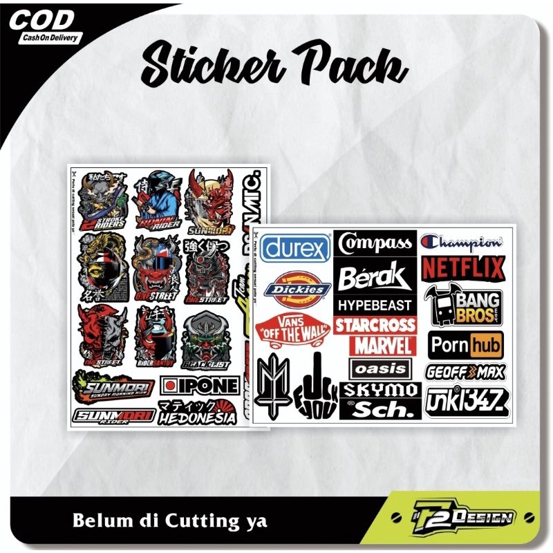 Jual STIKER PACK RACING ISI 27pcs Stiker Racing Stiker Motor Sticker ...