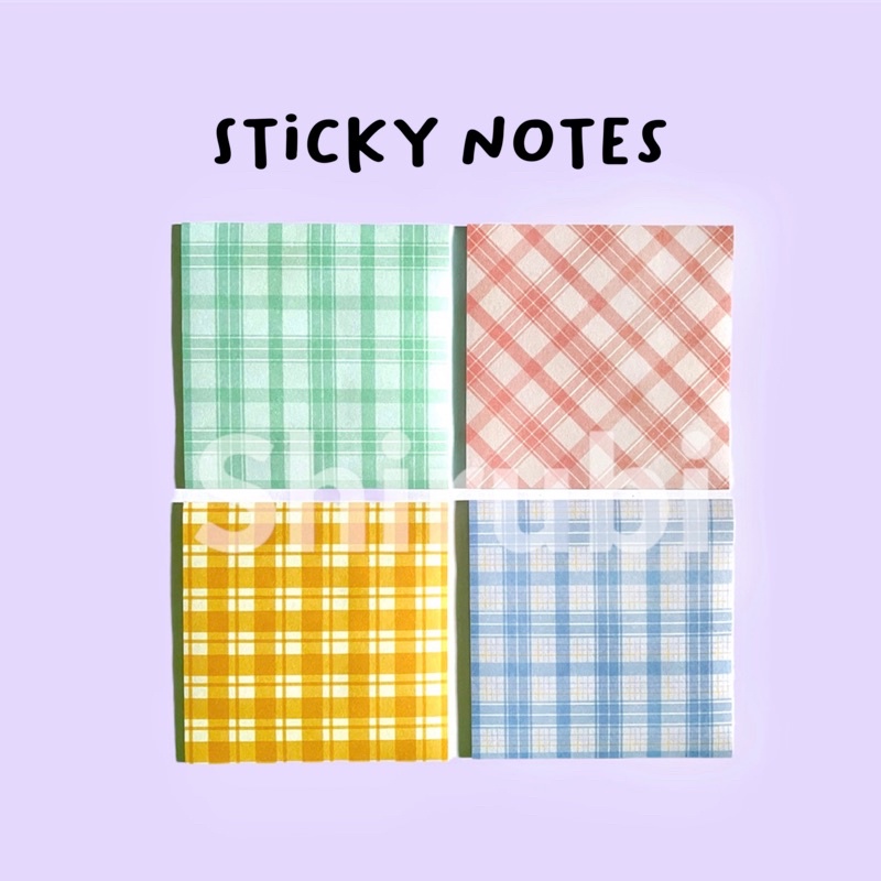 Jual Sticky Notes Basic Pattern Notes Motif Garis DIY Scrapbook ...