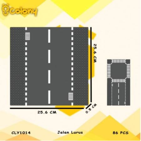 Jual CLY1014 Jalanan Lurus Tatakan Papan Alas Lego Blok BLock Balok ...