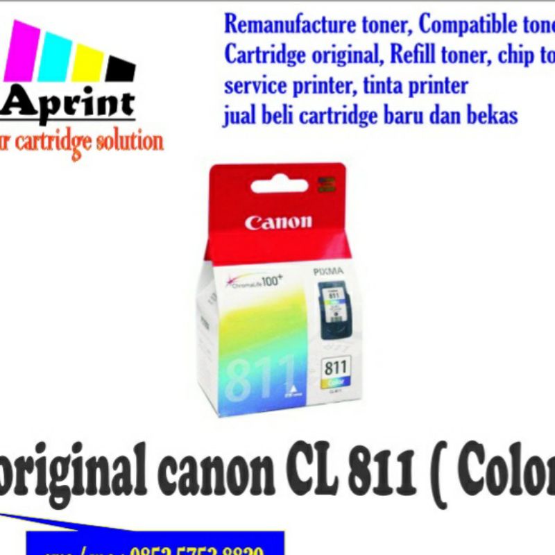 Jual Cartridge canon Cl 811 CL-811 color baru 100% original for printer ...
