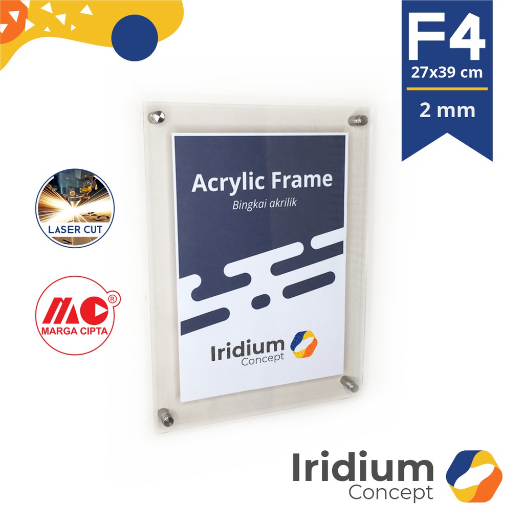 Jual Frame Akrilik F4 2mm / dinding wall acrylic custom bingkai figura ...