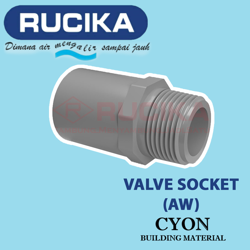 Jual RUCIKA VALVE SOCKET AW 1/2" SOCK DRAT LUAR SDL | Shopee Indonesia