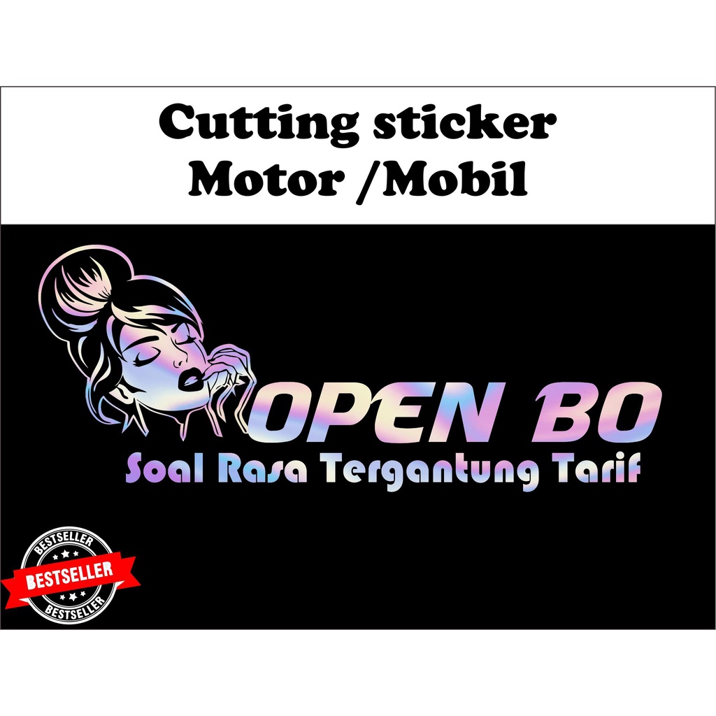 Jual Terbaru !! Cutting sticker Open BO , Stiker Open BO, stiker kata ...