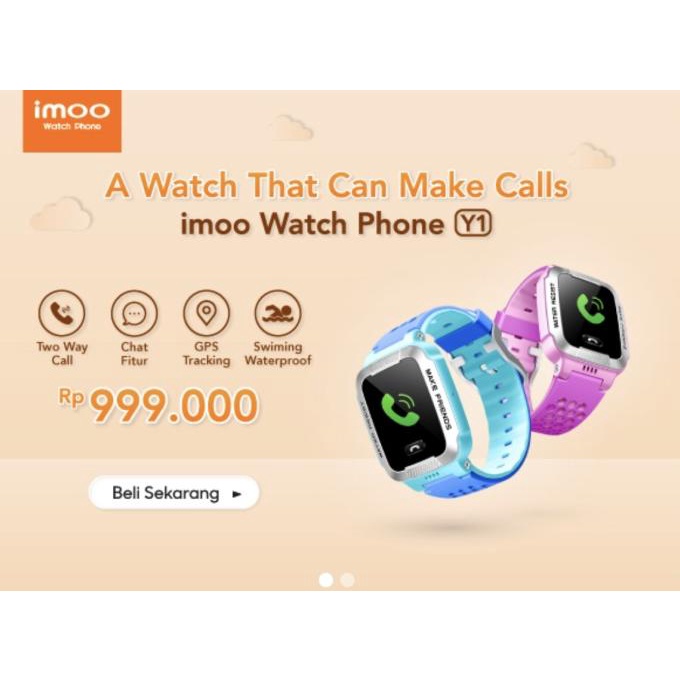 Jual Imoo Y1 Watch Phone Ungu & Biru - Jam Anak Pintar / Waterproof ...