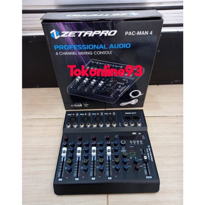 Jual Zetapro PAC MAN PAC-MAN Mixer Audio Zetapro 4 Channel Original | Shopee Indonesia