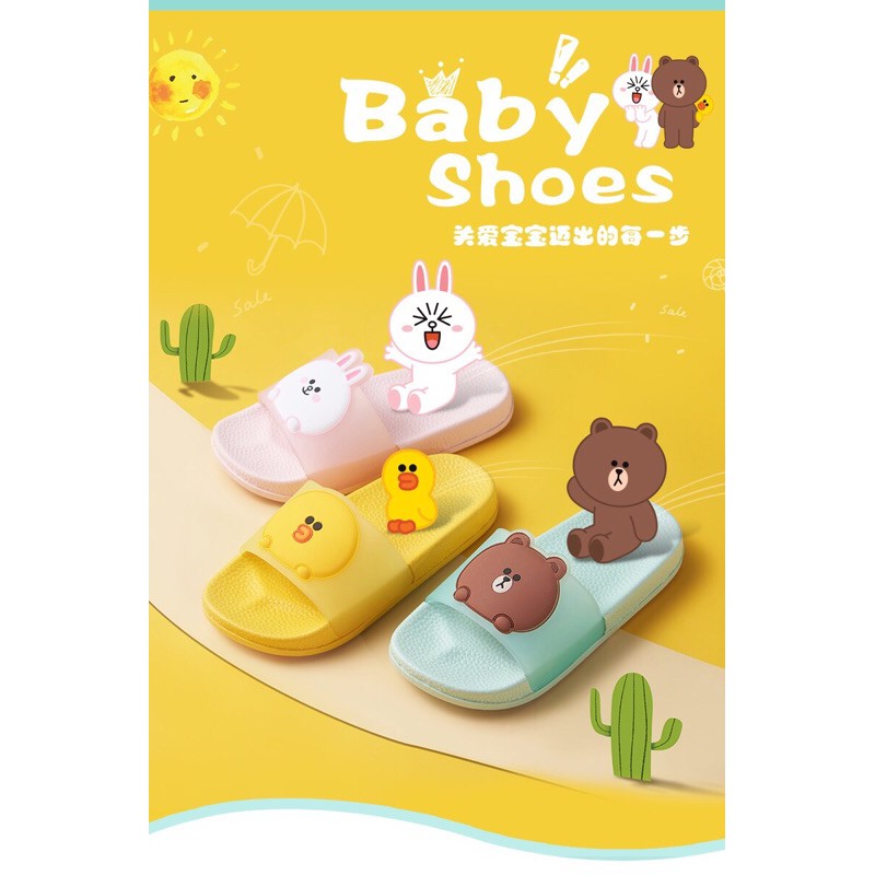 Jual Line friends x Homestory Baby Line friends Slipper / Sandal for ...