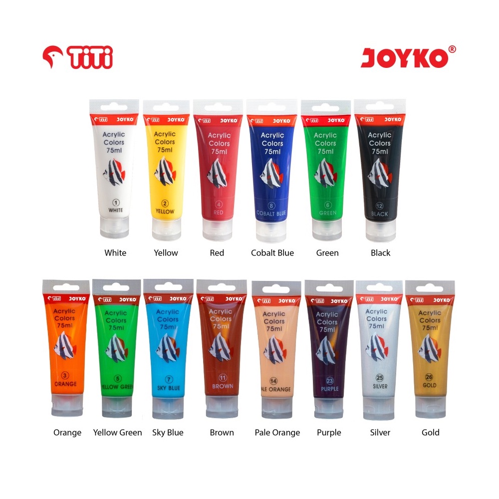 Jual CAT ACRYLIC 75 ML / AKRILIK CAT / CAT LUKIS - 75 ML | Shopee Indonesia