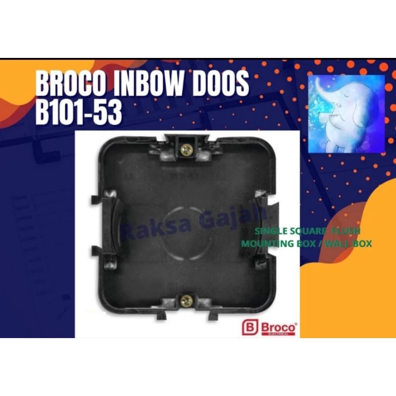 Jual BROCO Inbow Doos B101-53 / Inbow Dus / Box Hitam Tanam | Shopee ...