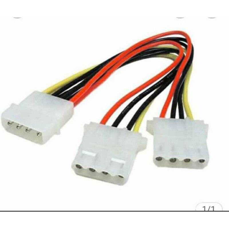 Jual kabel sambungan power PSU 4 pin cabang 2 model lama | Shopee Indonesia
