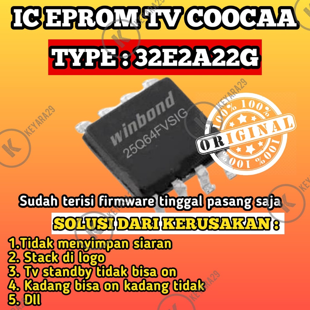 Jual ic eprom tv led COOCAA 32E2A22G siap pakai | Shopee Indonesia