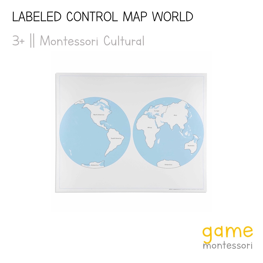 Jual Game Montessori Labeled Control Map - Asia, Europe, South, North ...