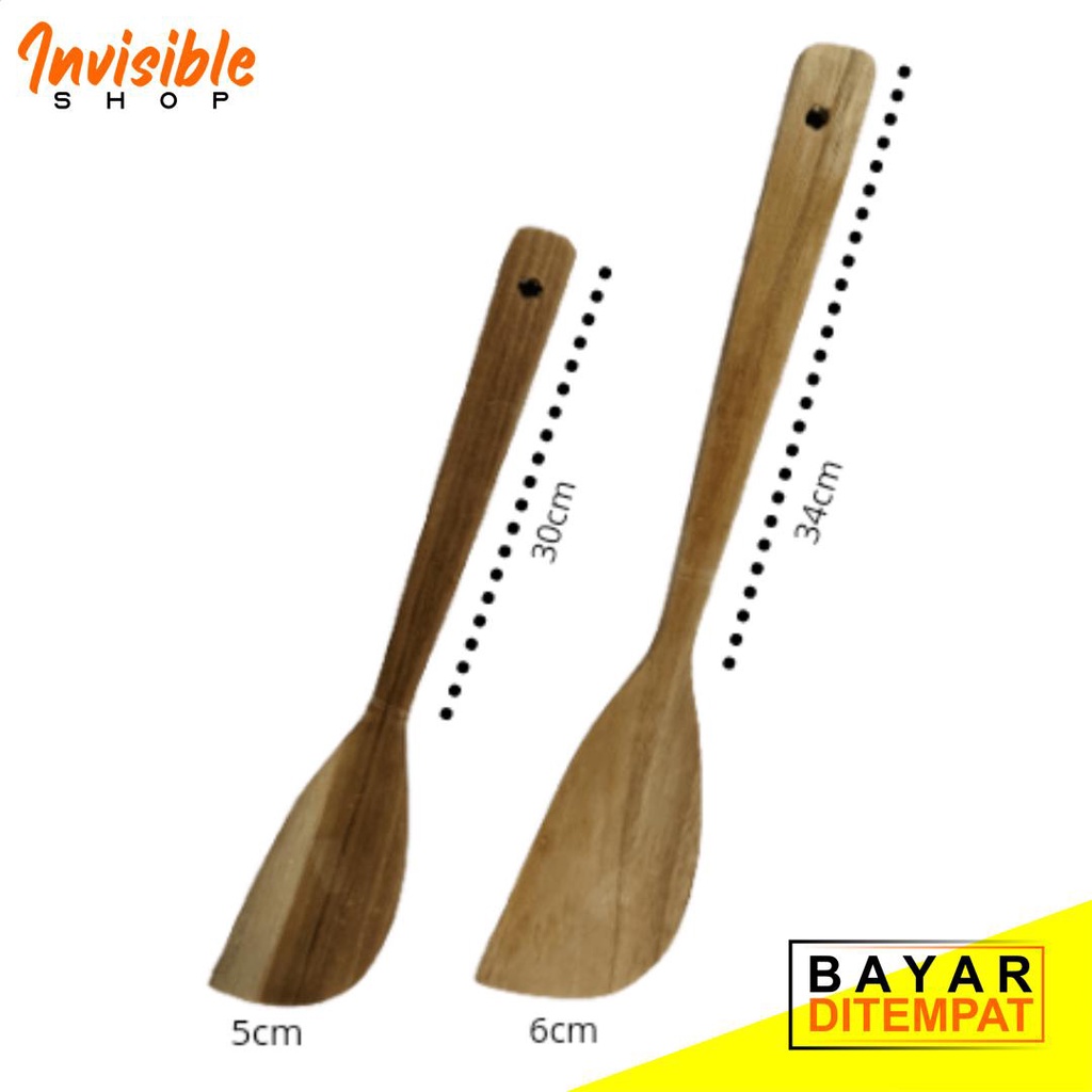 Jual Sutil solet kayu jati wooden spatula - anti leleh | Shopee Indonesia