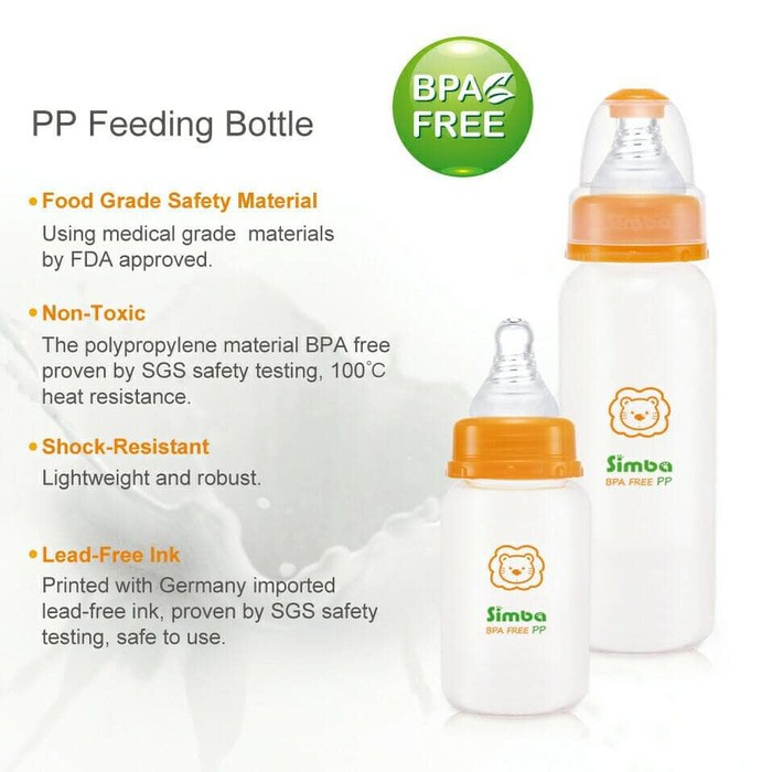 Jual Dijual simba standard neck pp feeding bottle 150 ml botol susu ...