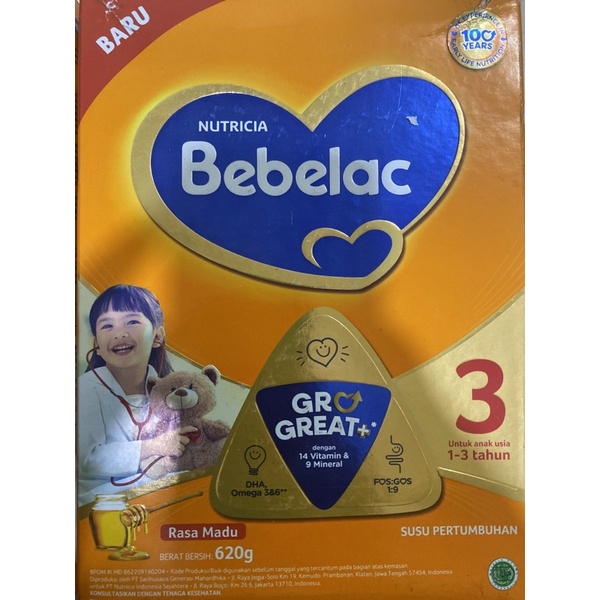 Jual Nutricia Bebelac 3 Rasa Madu 620g | Shopee Indonesia