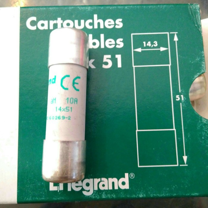 Jual Sekring Keramik Legrand Fuse 14x51 10A 10 Amper Ampere 500V 500 ...
