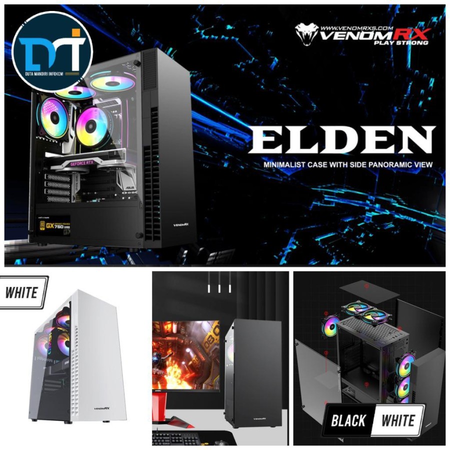 Jual VenomRX ELDEN ARGB - Tempered Glass Mid-Tower ATX Gaming Case ...