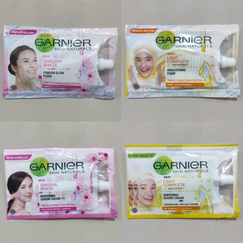 Jual [9 ml] Garnier Sachet Sabun Wajah Foam / Krim Siang UV - Sakura ...