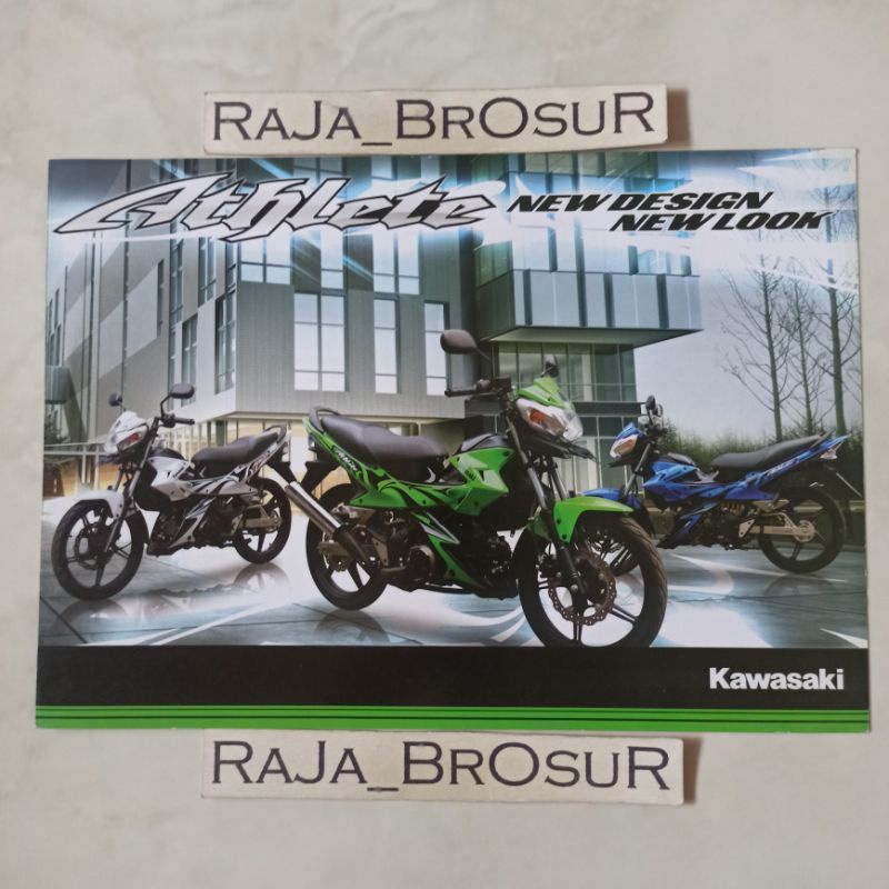 Jual Poster brosur katalog leaflet jadul lawas Kawasaki Athlete 2012 | Shopee Indonesia