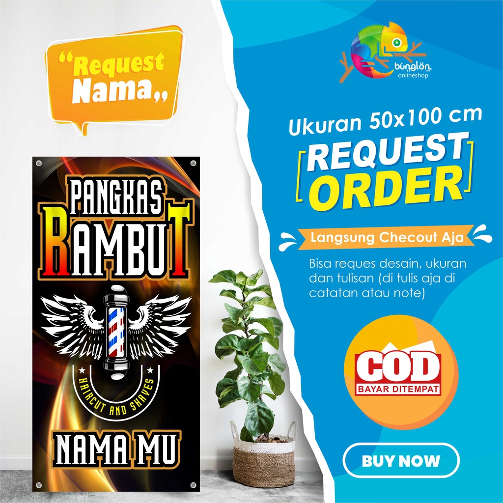 Jual Spanduk Banner Pangkas Rambut Keren Model B | Shopee Indonesia