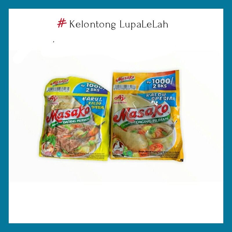 Jual MASAKO bumbu penyedap Rasa Sapi dan Ayam (1 Renceng Isi 12 Sachet ...