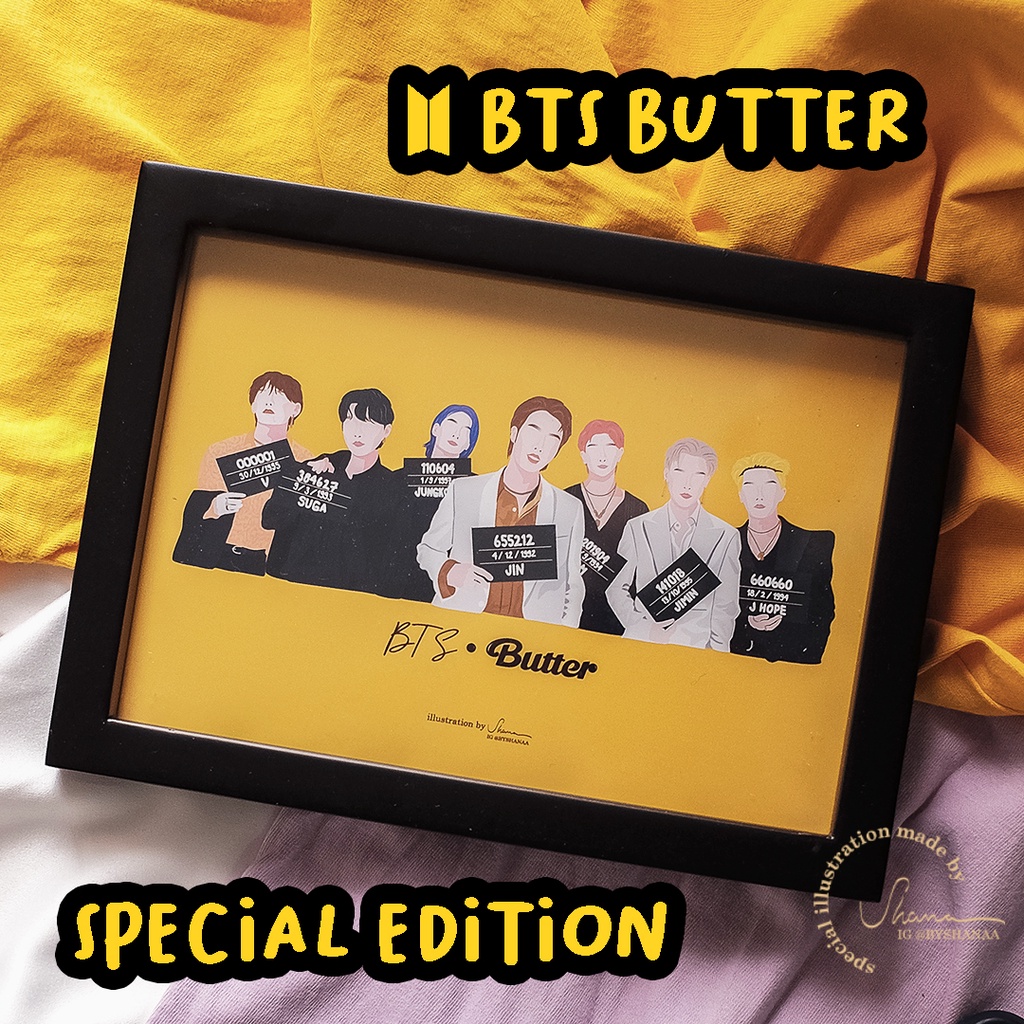 Jual BTS BUTTER Frame / Bingkai Pajangan Army Indonesia / BTS ...