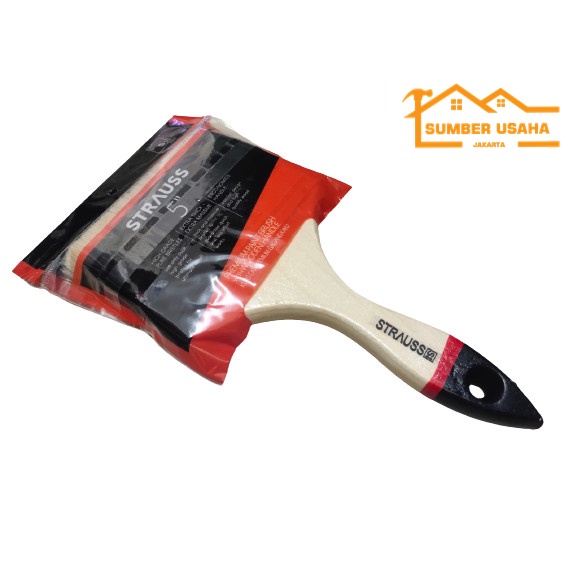 Jual Kuas Cat Kayu Tembok Dinding 5" Inch Koas Gagang Kayu 633 STRAUSS ...