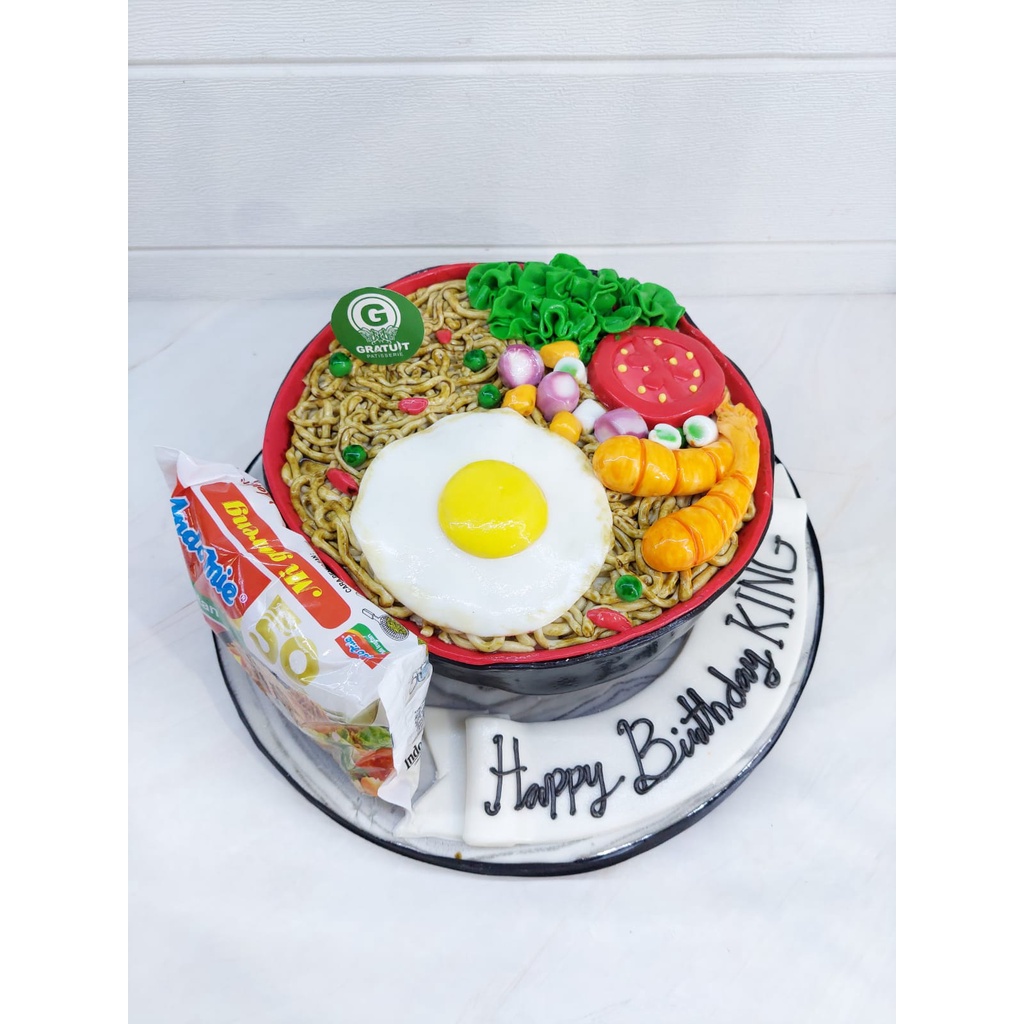 Jual REPLICA CAKE / INDOMIE GORENG CAKE ULANG TAHUN UK 20CM | Shopee Indonesia