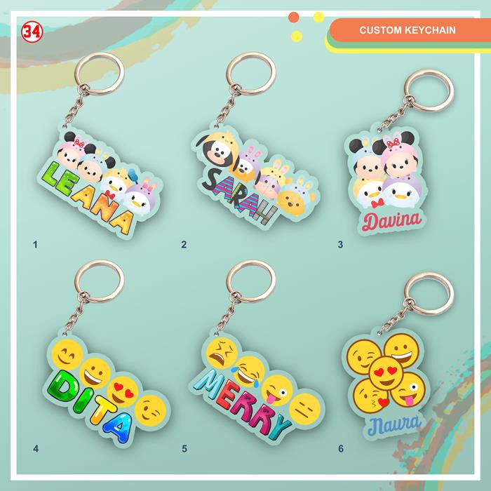 Jual CUSTOM GANTUNGAN KUNCI NAMA TEMA emoticon & tsum tsum disney ... Jual CUSTOM GANTUNGAN KUNCI NAMA TEMA emoticon & tsum tsum disney ...