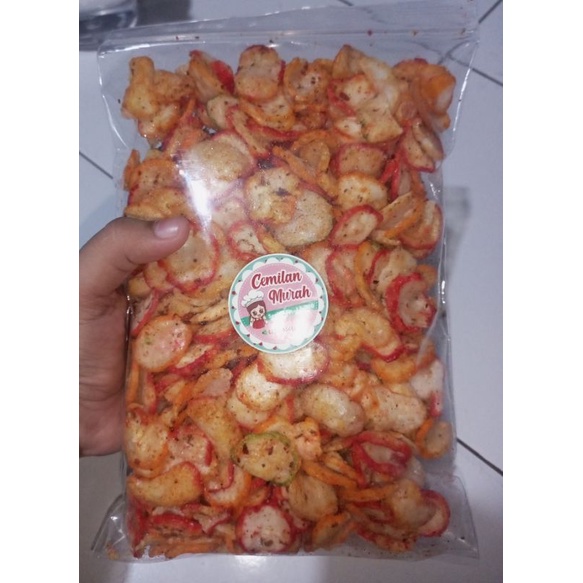 Jual Kerupuk seblak kering bantet 500 gr krupuk pedas kerupuk seblak ...