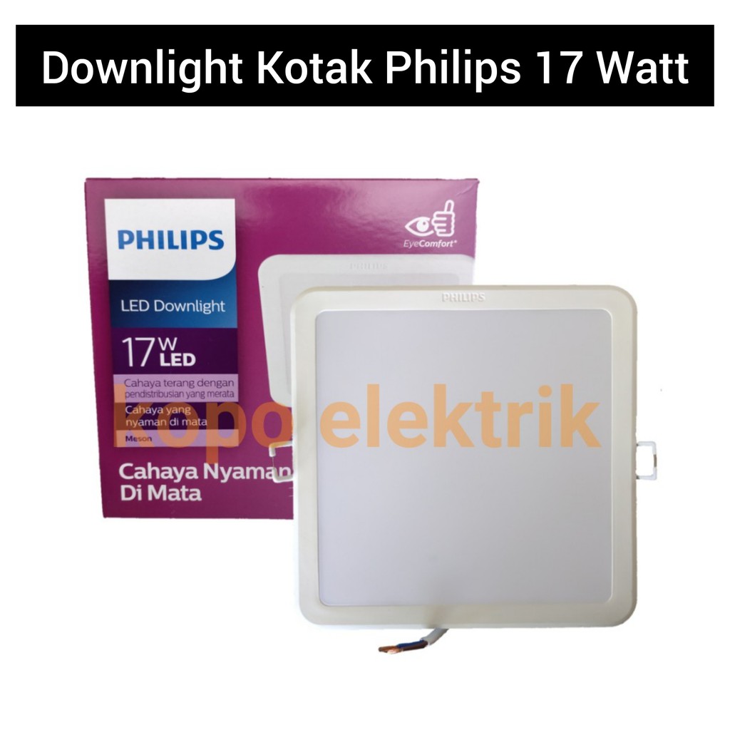 Jual Lampu Led Downlight Philips 17 Watt Kotak Meson | Shopee Indonesia