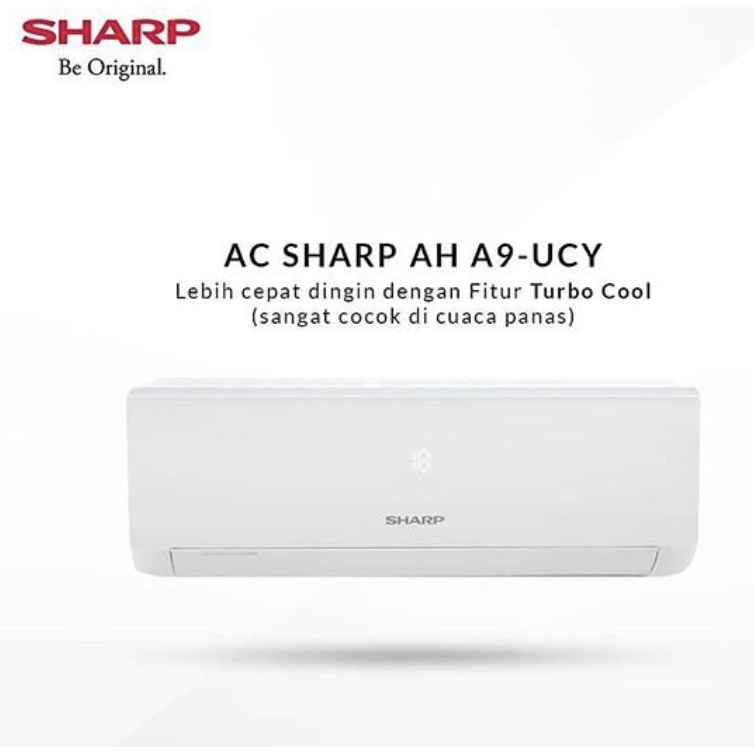 Jual SHARP AC SPLIT 1 PK AH-A9SAY/UCY/CYN Standard R32 | Shopee Indonesia