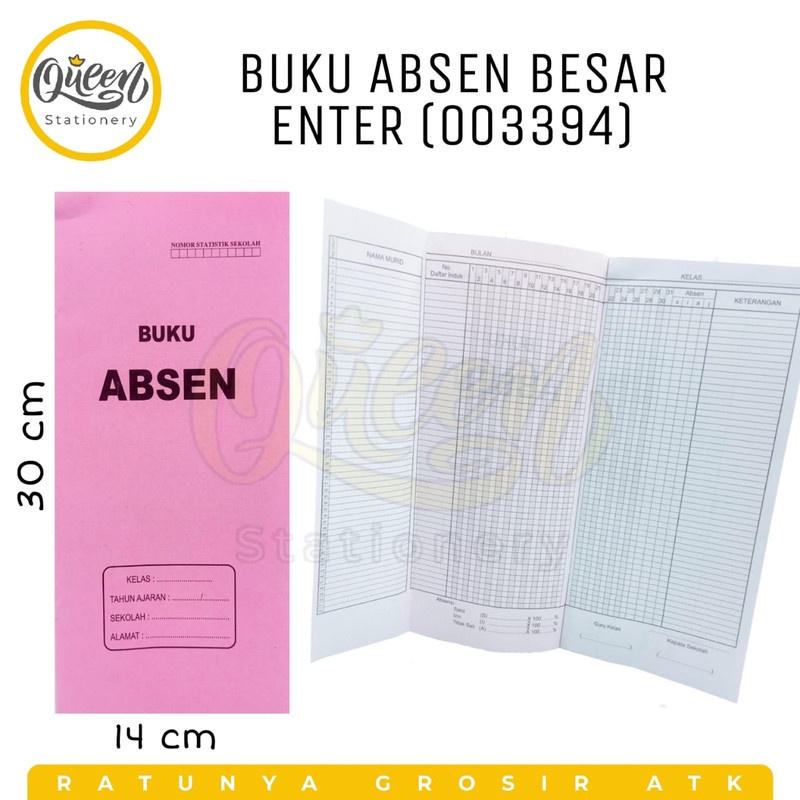 Jual BUKU ABSEN BESAR SIECO (003394)/BUKU ABSEN MURID/BUKU PRESENSI KELAS | Shopee Indonesia