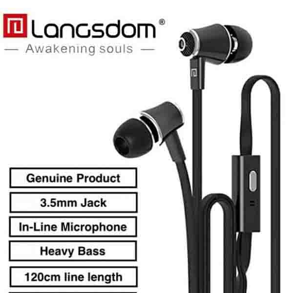 Jual EARPHONE LANGSDOM WITH MIC JM-21 BLACK | Shopee Indonesia