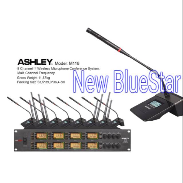 Jual Microphone Wireless Conference - Podium ASHLEY M118 Multi Channel ...
