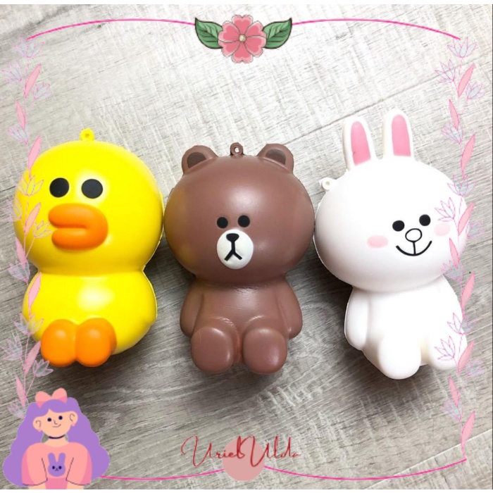 Jual LINE CHARACTERS SQUISHY / boneka bt21 series cony sally brown tata ...