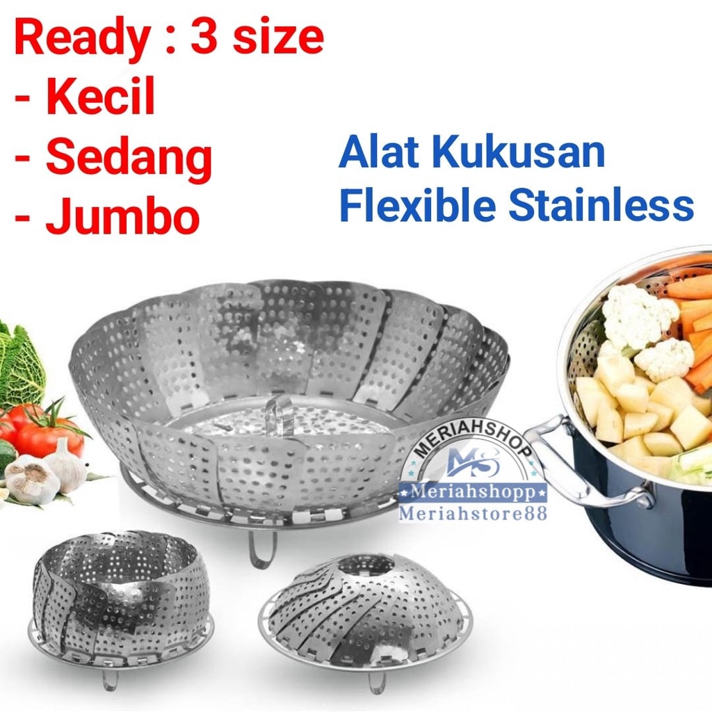 Jual Alat Kukusan (ada 3 ukuran) Pengukus Kukus Steamer Flexible ...