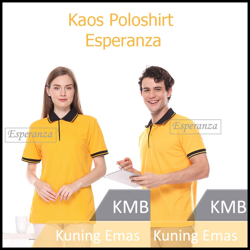 Jual Polo shirt Esperanza Kuning lacost super Kombinasi kaos polos ...