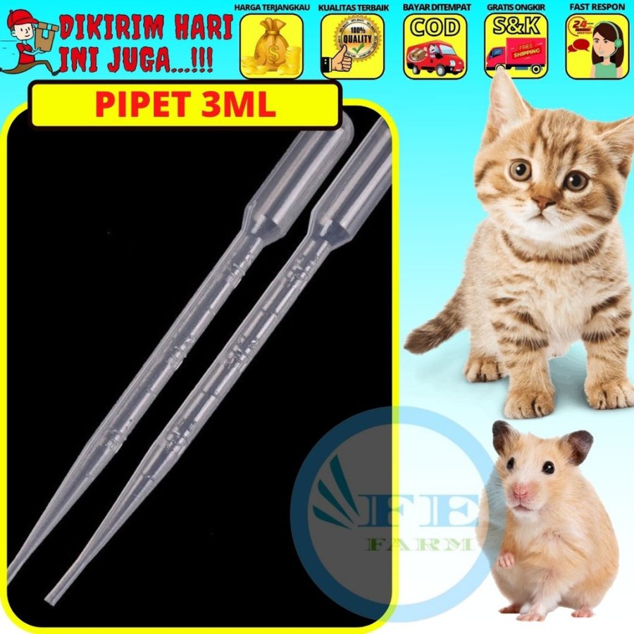 Jual PIPET PLASTIK 3ML - Pipet Tetes Obat Drop Kucing Anjing Ikan Susu ...