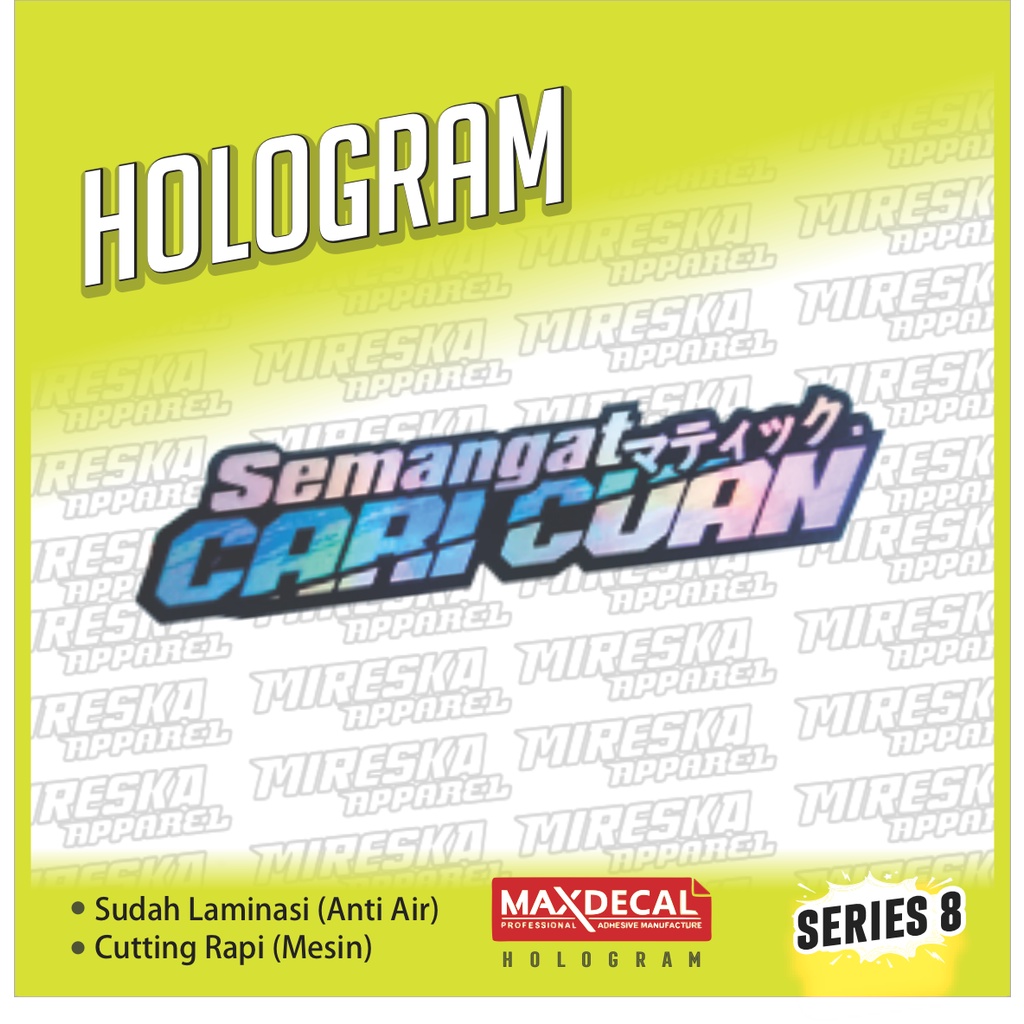 Jual Terbaru!! Stiker Viral Hologram Terlaris Racing Series 8 / Sticker ...