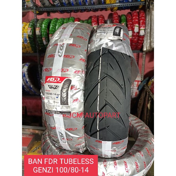Jual BAN MOTOR BAN LUAR FDR TUBLES 100/80-14 GENZI | Shopee Indonesia