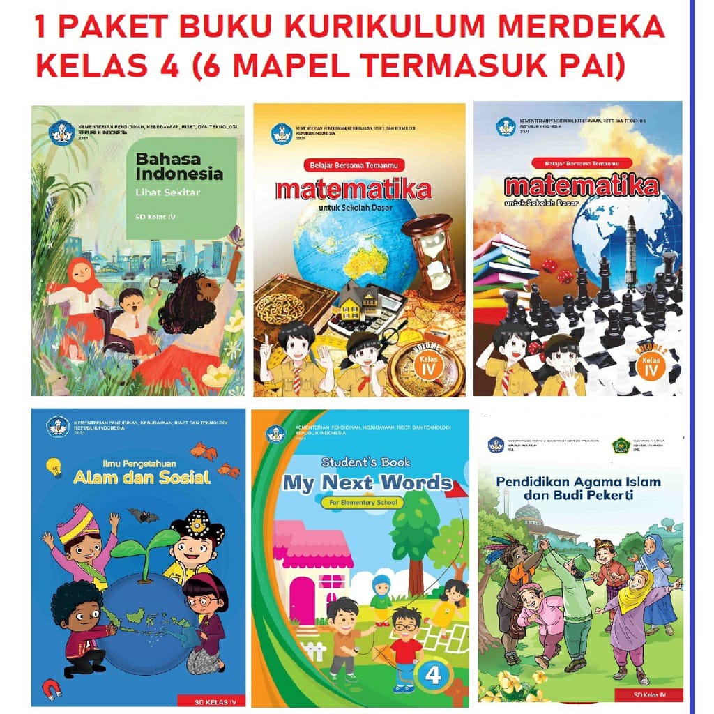 Jual Ori Buku Siswa Kelas 4 Kurikulum Merdeka Kemendikbud Ristek (full colour, 100% asli ...