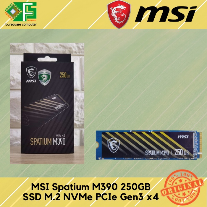 Jual MSI Spatium M390 250GB SSD M.2 NVMe PCIe Gen3 x4 | Shopee Indonesia