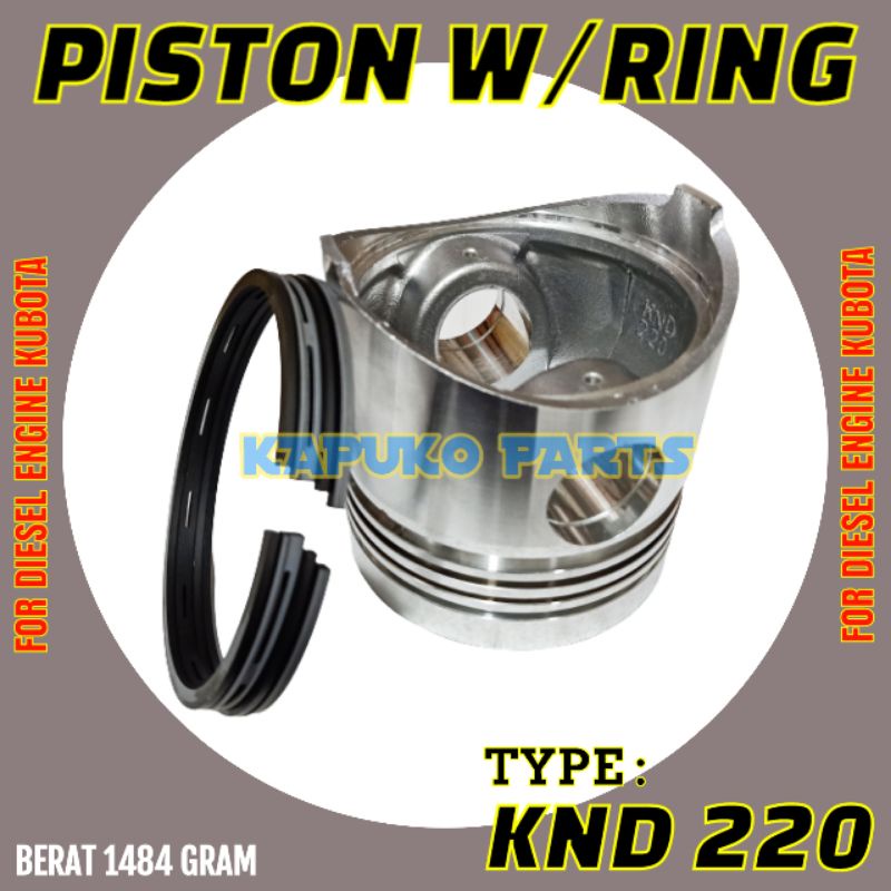 Jual KND 220 PISTON WITH RING UNTUK MESIN DIESEL KUBOTA 22PK | Shopee Indonesia