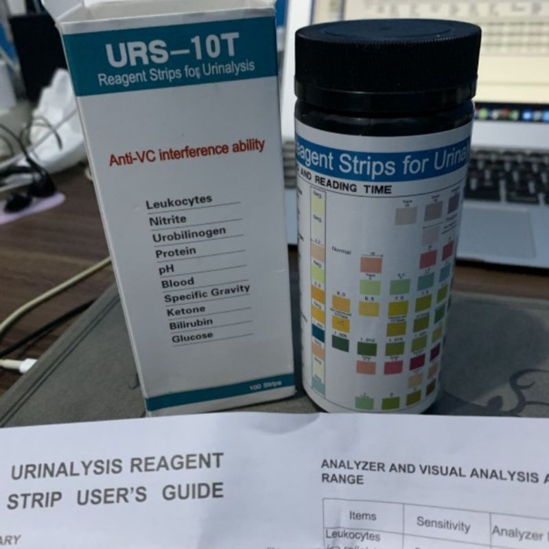 Jual Urine test strips alat tes urine kesehatan isi 100 strips 10 ...