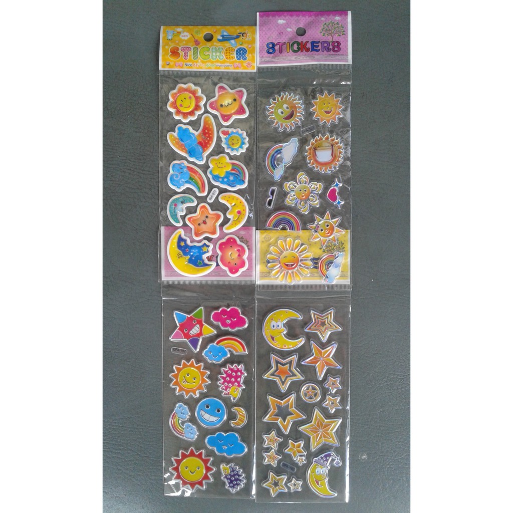 Jual Sticker Embos Moon-Star-Sun | Shopee Indonesia