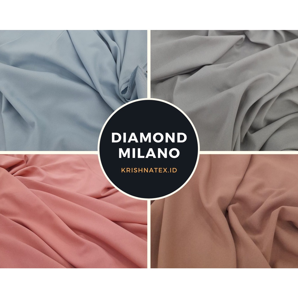 Jual KAIN BAHAN DIAMOND MILANO PREMIUM CREPE / CREP HARGA PER 50 CM ...